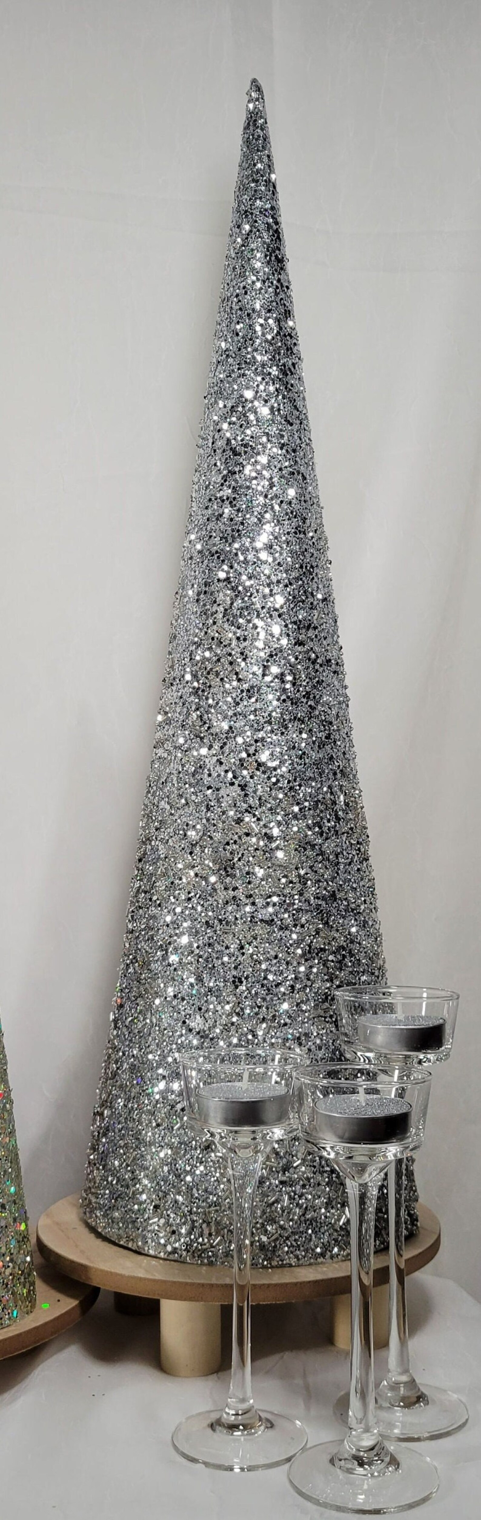 Silver Glitter Tree: Handmade Party Centerpiece - Etsy