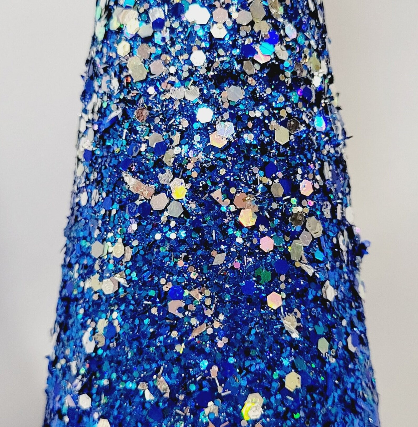 Ombre Blue & Silver Glitter Tree: Holiday Party Centerpiece - Etsy