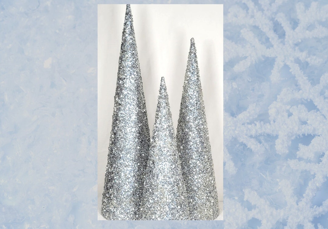 Silver Glitter Tree: Handmade Party Centerpiece - Etsy