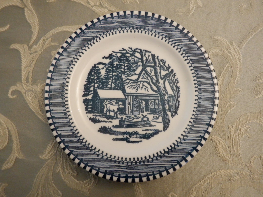 Set of 2 Edwin M. Knowles China Country Life Bread Plates - Etsy
