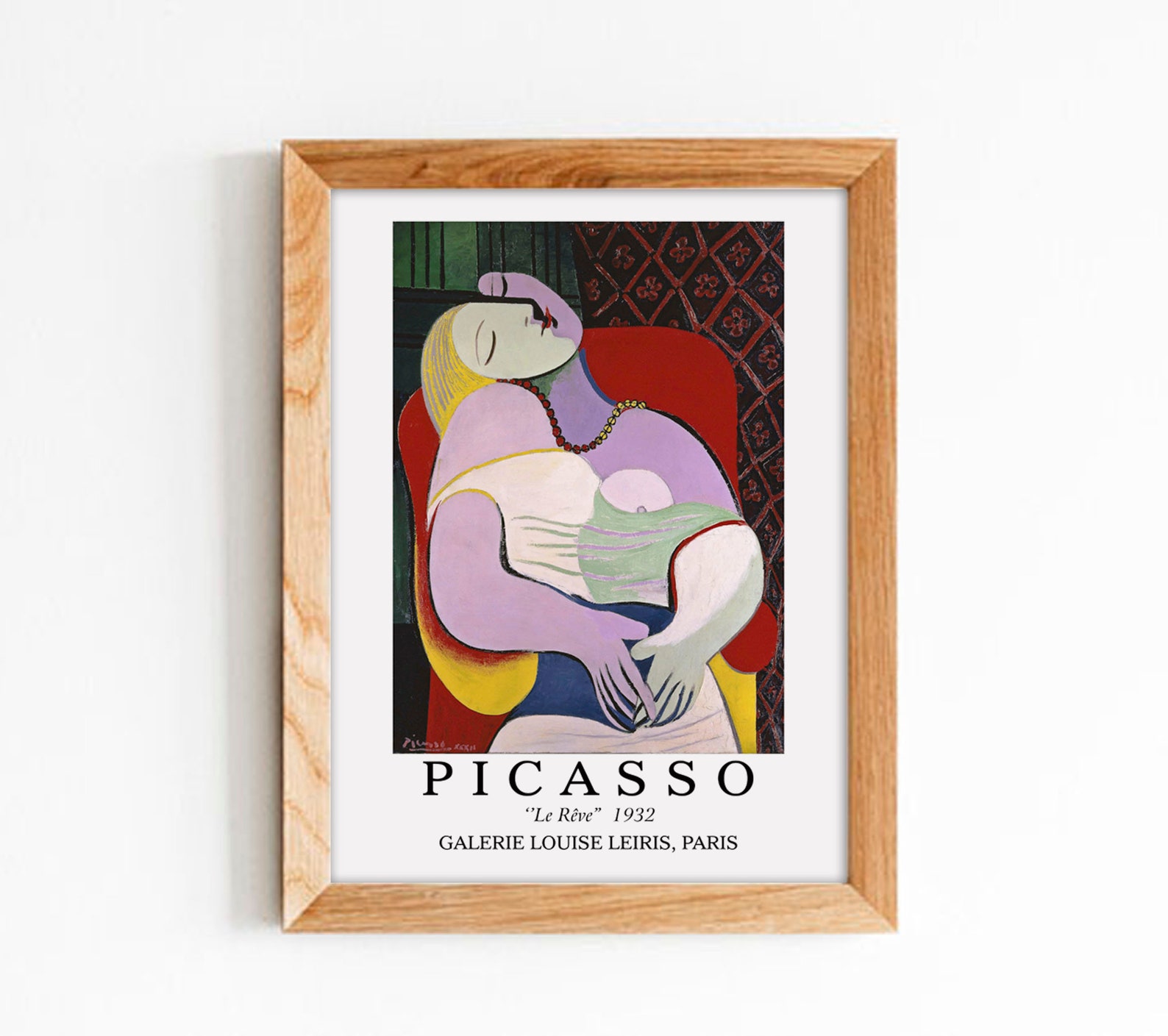 Pablo Picasso Print Cubism Art Picasso Exhibition Le Rêve | Etsy