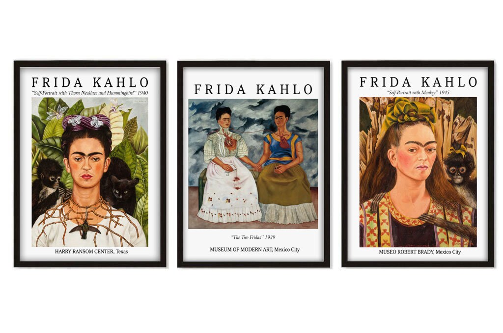 Frida Kahlo Print Set of 3 Frida Kahlo Poster Exhibition - Etsy