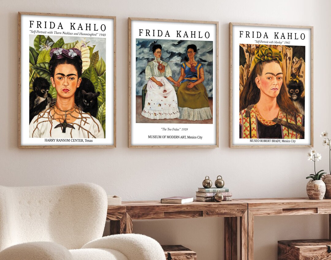 Frida Kahlo Print Set of 3 Frida Kahlo Poster Exhibition - Etsy