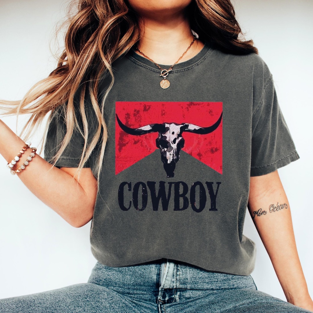 Cowboy Rodeo Shirt, Western Graphic Tee, Oversized Graphic Tee, Comfort ...