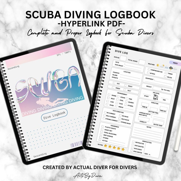 Scuba Dive Log Book - Etsy