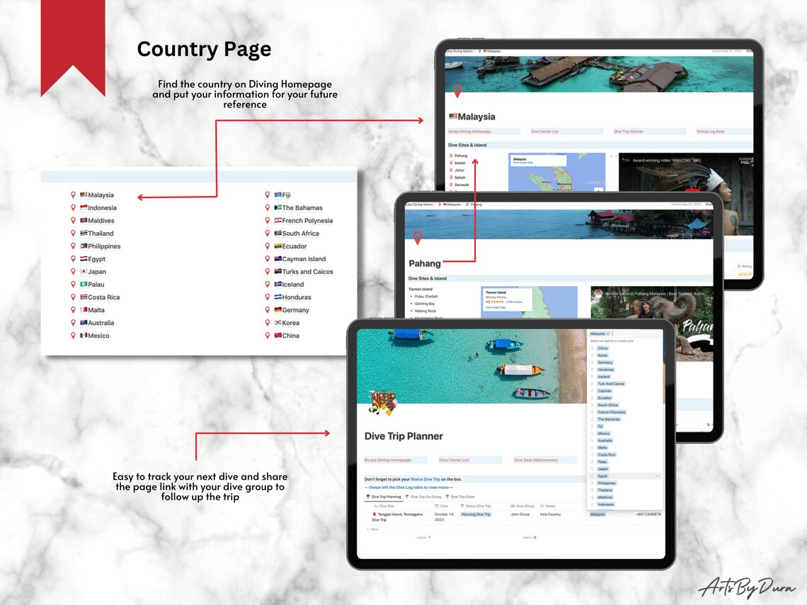 Scuba Diving Notion Template, Scuba Diving Log Book, Dive Log Book Notion, Freediver Log Book ...