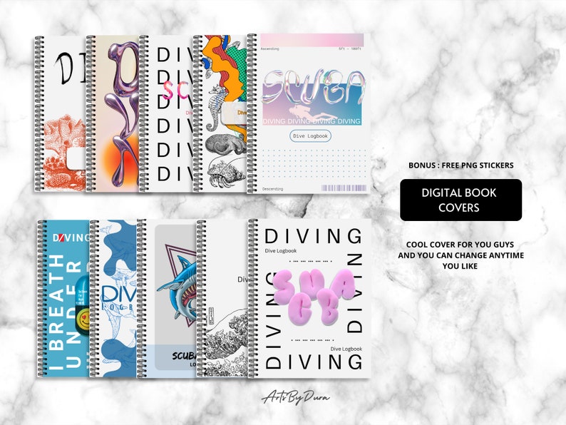 Scuba Diving Log Book Planner, Dive Log Book Hyperlink Pdf, Scuba ...