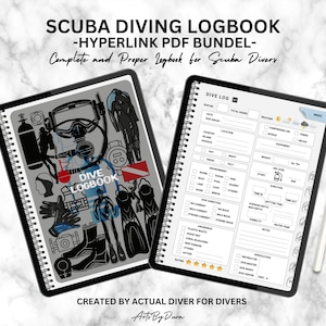 Scuba Diving Log Book Planner, Dive Log Book Hyperlink Pdf, Scuba ...