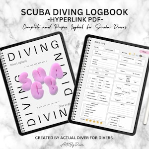 Digital Scuba Diving Log Book, Hyperlink PDF Planner - Etsy