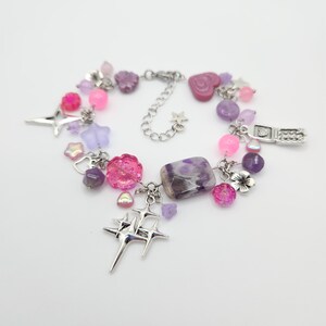 Sakura Stars Beaded Clutter Bracelet - Etsy