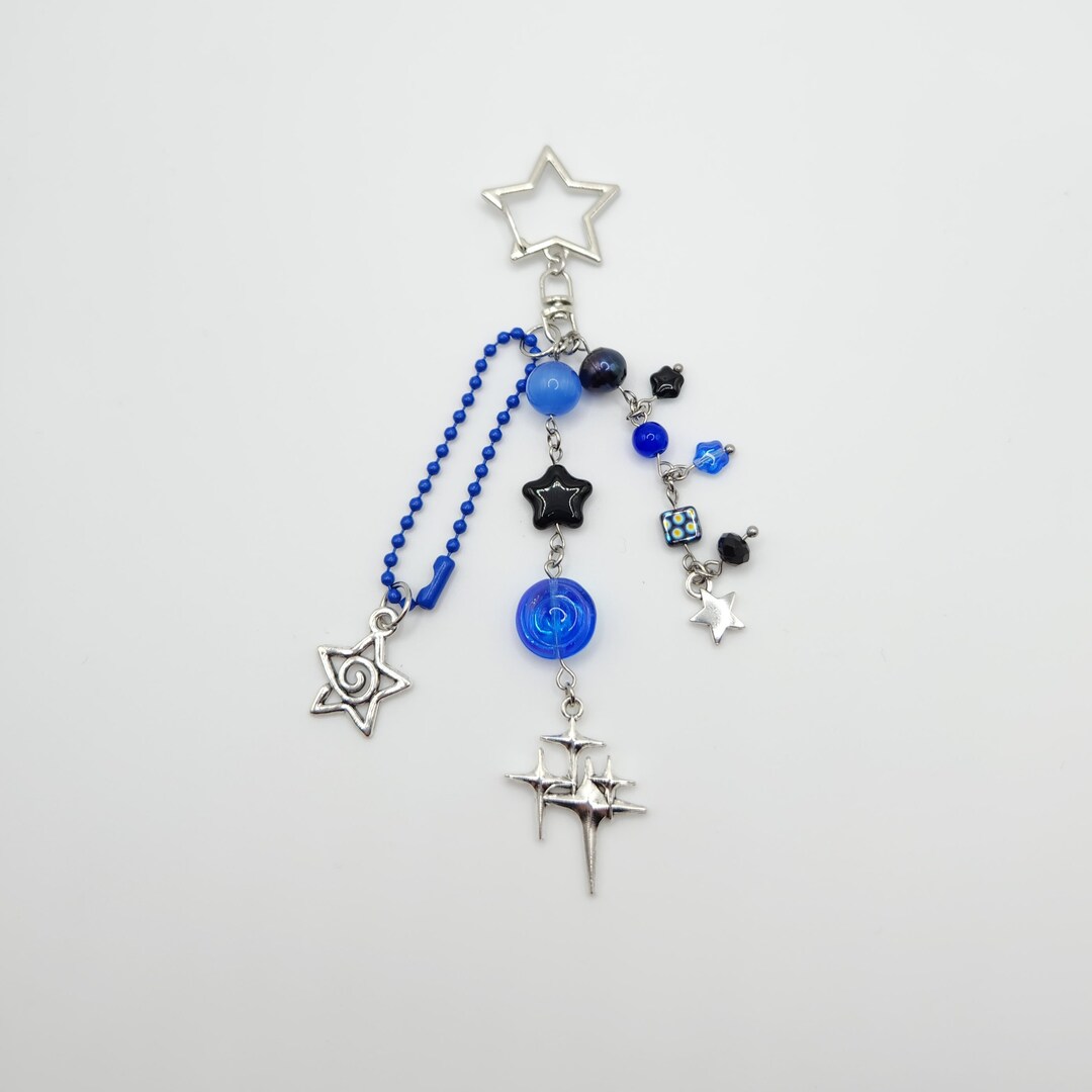 Deep Space Beaded Keychain - Etsy