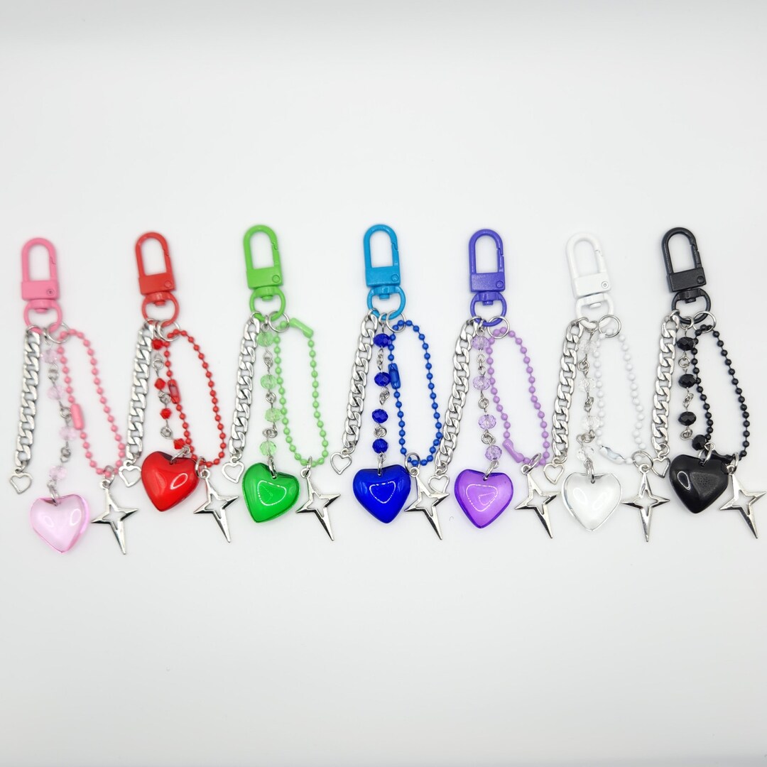 Magic Heart Beaded Keychains - Etsy
