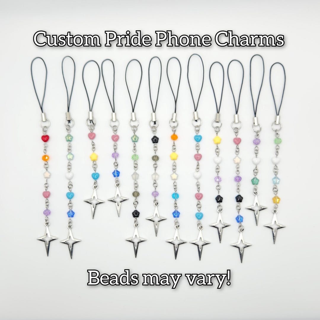 Subtle Pride Beaded Phone Charms - Etsy