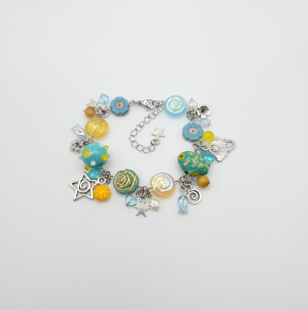 Beach Rose Beaded Clutter Bracelet - Etsy
