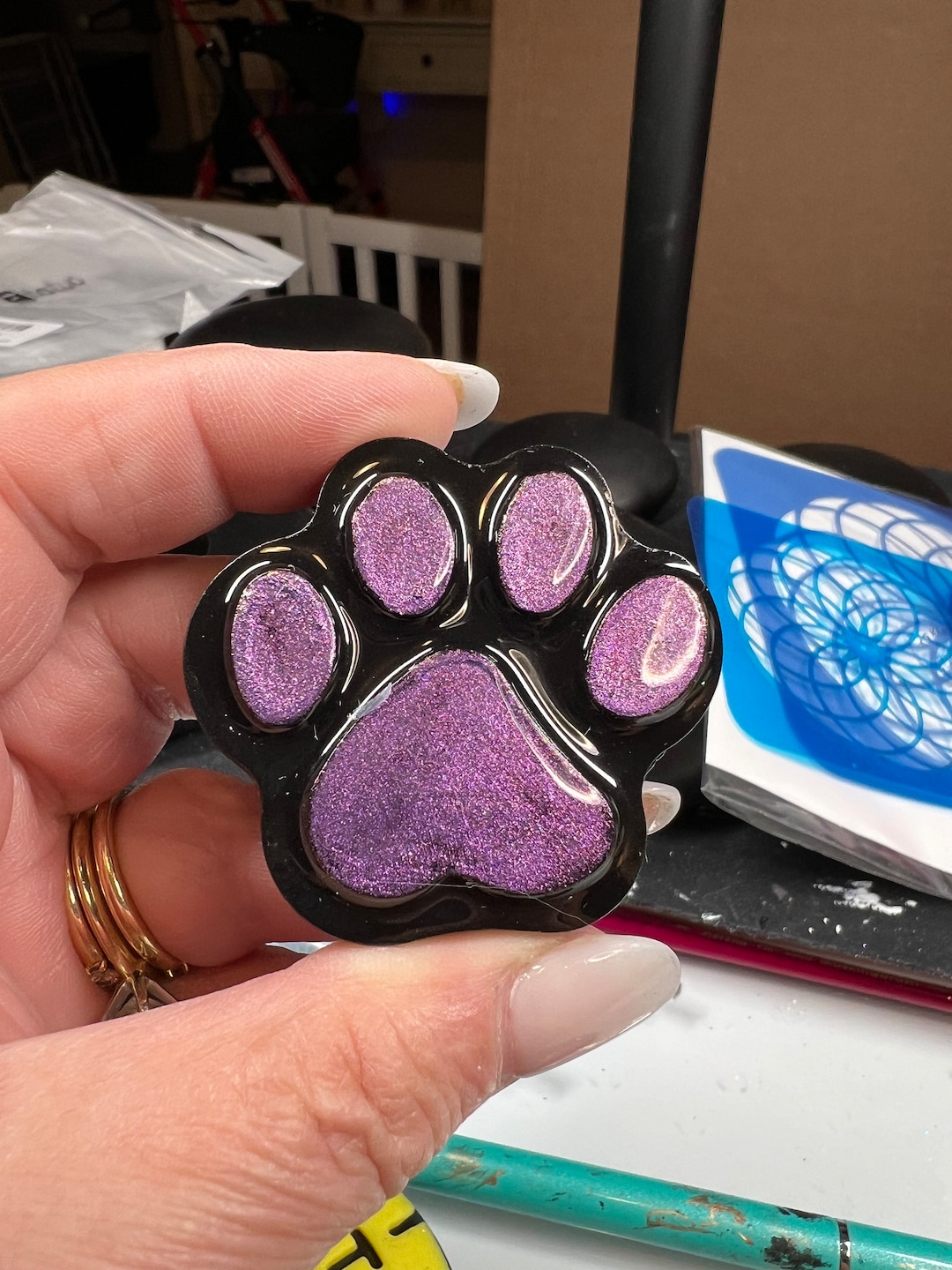 Small Pink Paw Print Keepsake Cute - Etsy