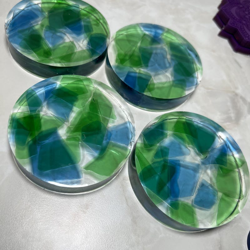 Sea Glass Coasters - Etsy