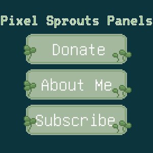 Pixel Sprout Twitch Panels Cottagecore Clover Streamer Assets - Etsy