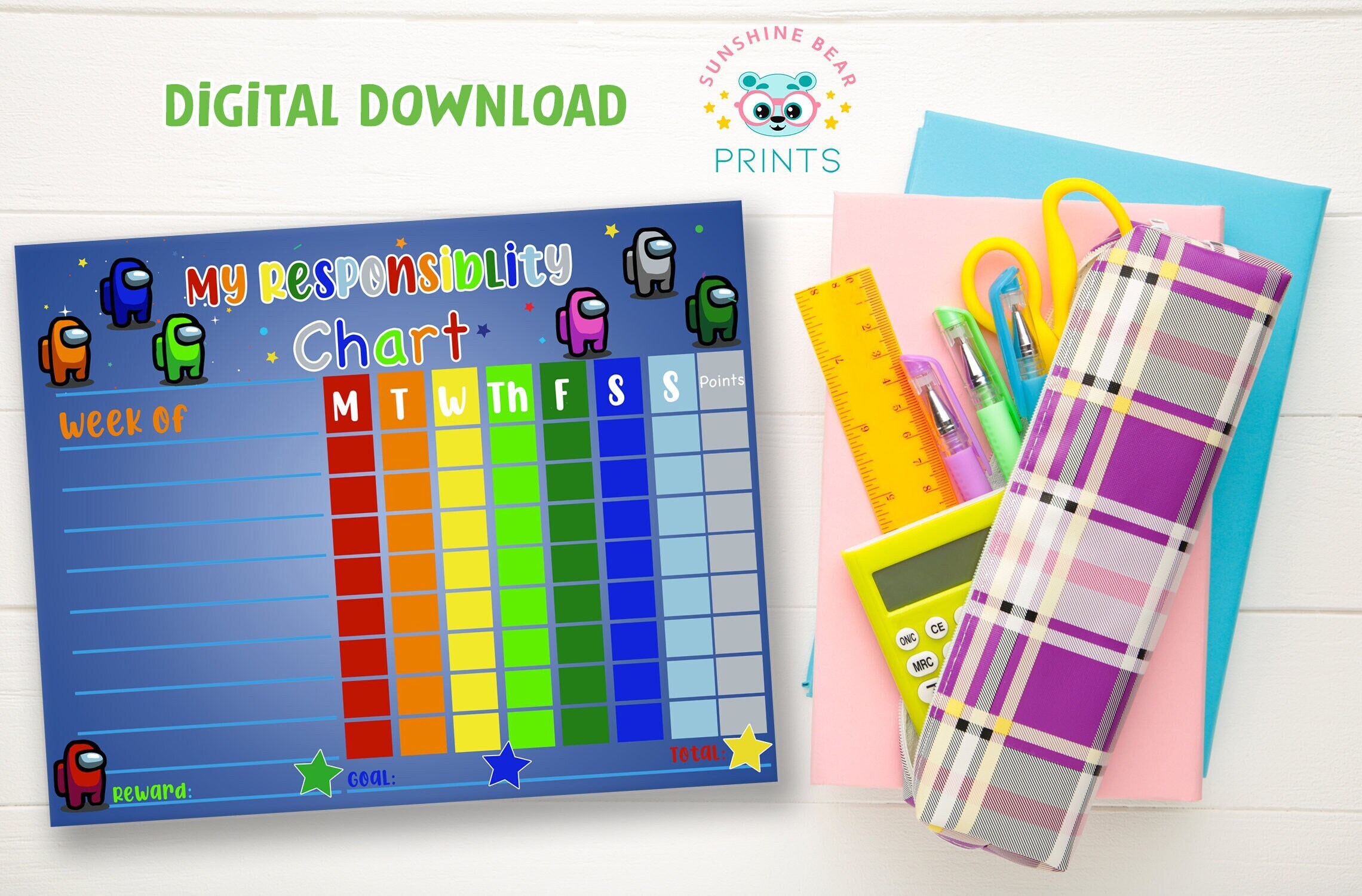 Among Us Reward Chart Among Us Behavior Chart Among Us | Etsy Singapore