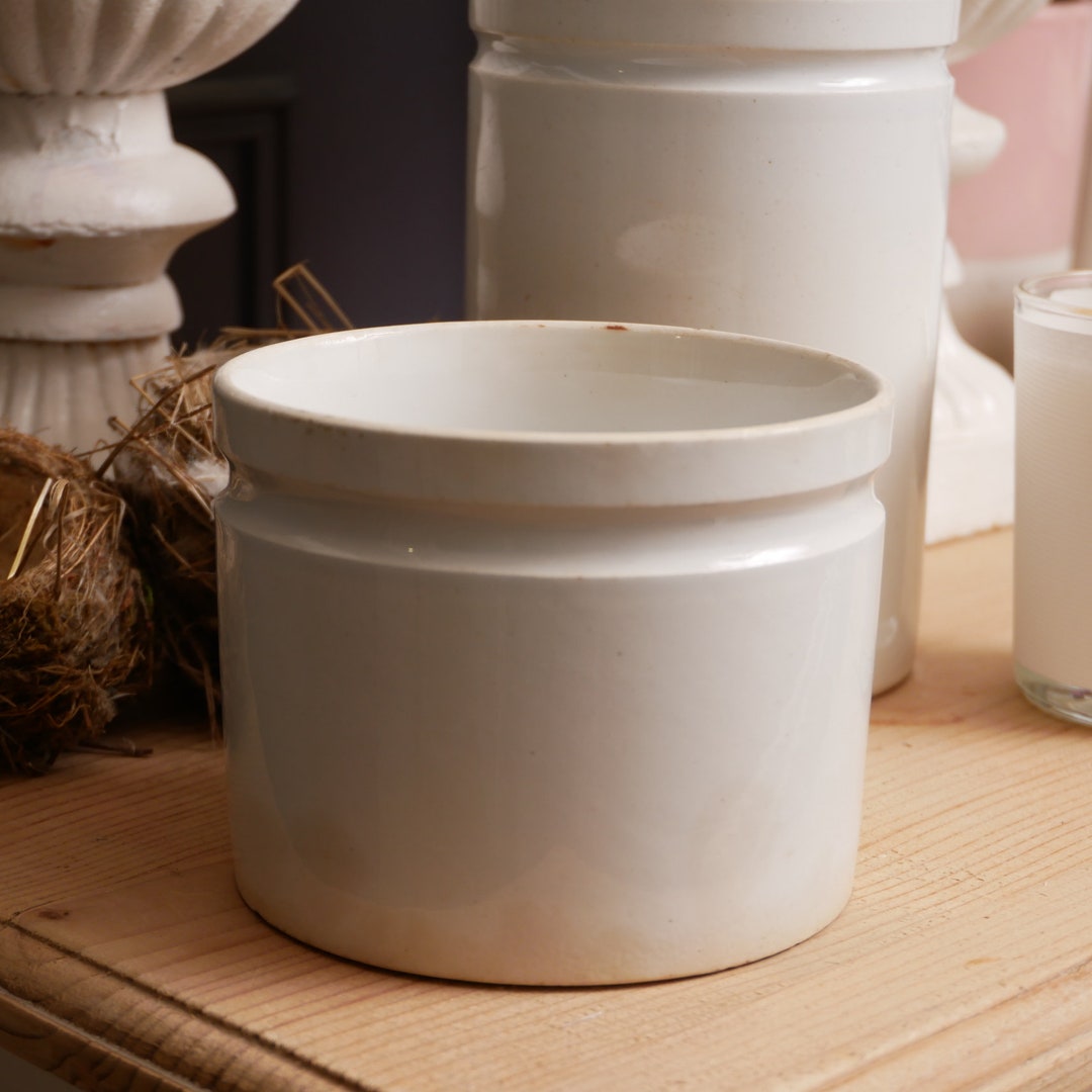 Old Lunéville White Jam Pot Small Model. Iron Land. Antiquity - Etsy
