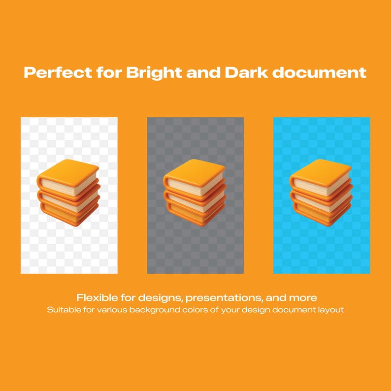 Business Orange Color 3D Icon Pack for Sticker & Design: 27 PNG Icons ...