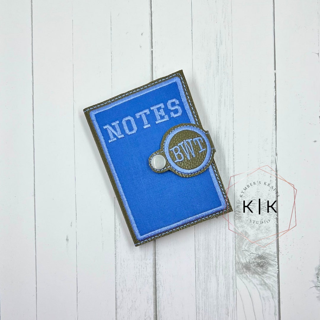 Mini Notebook Holder - Monogram - Etsy