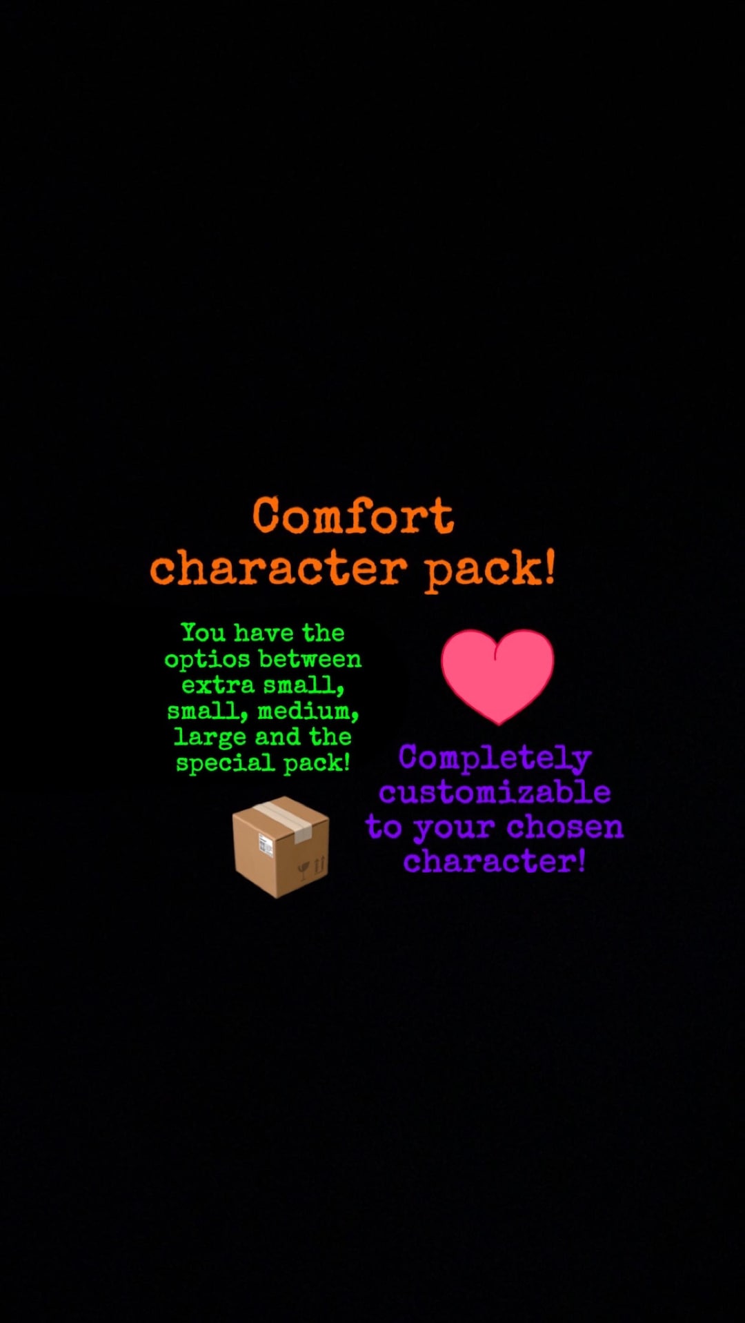 Comfort Character Pack - Etsy