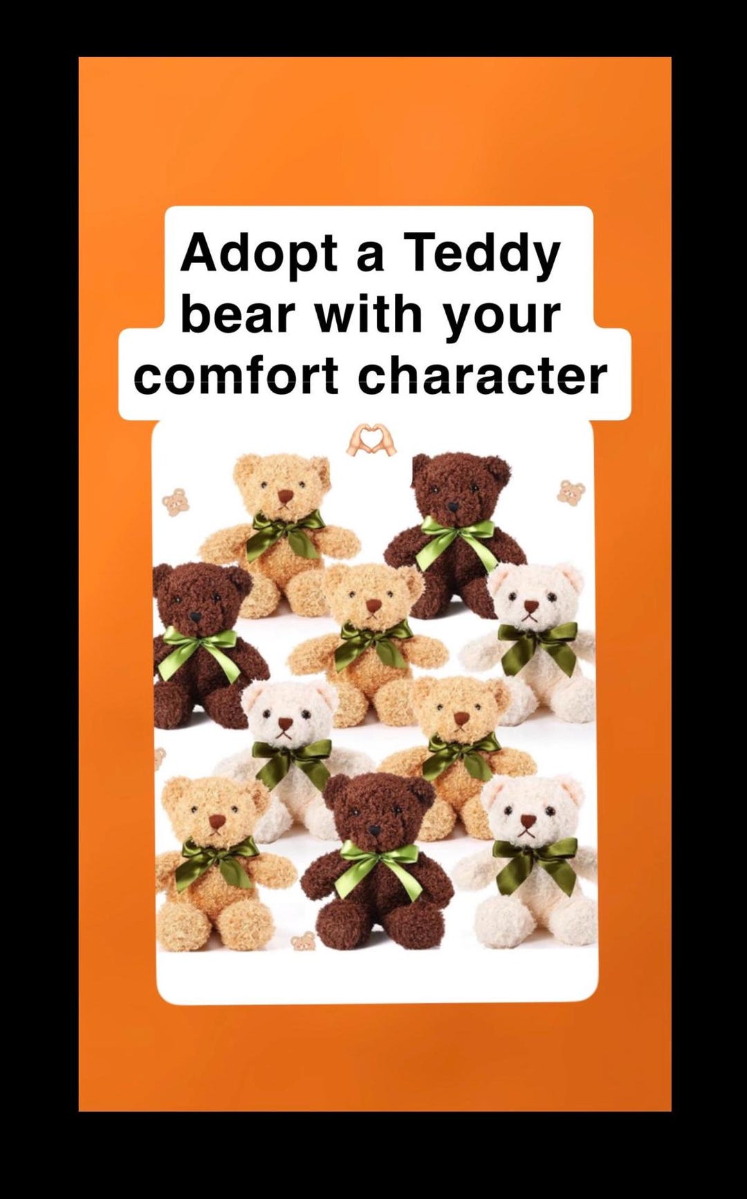 Adopt A Teddy Bear With Your Comfort Character - Etsy