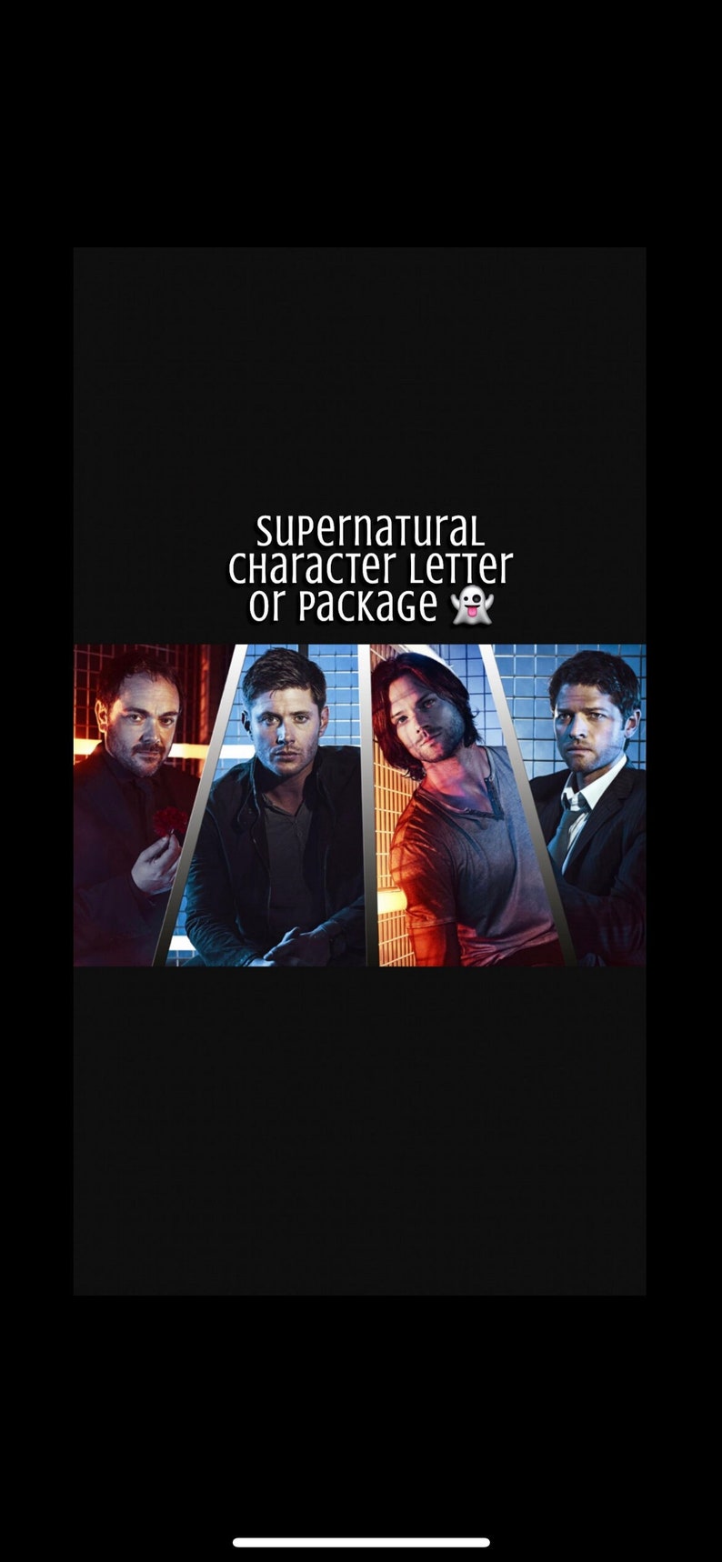 Supernatural Character Letter or Package - Etsy