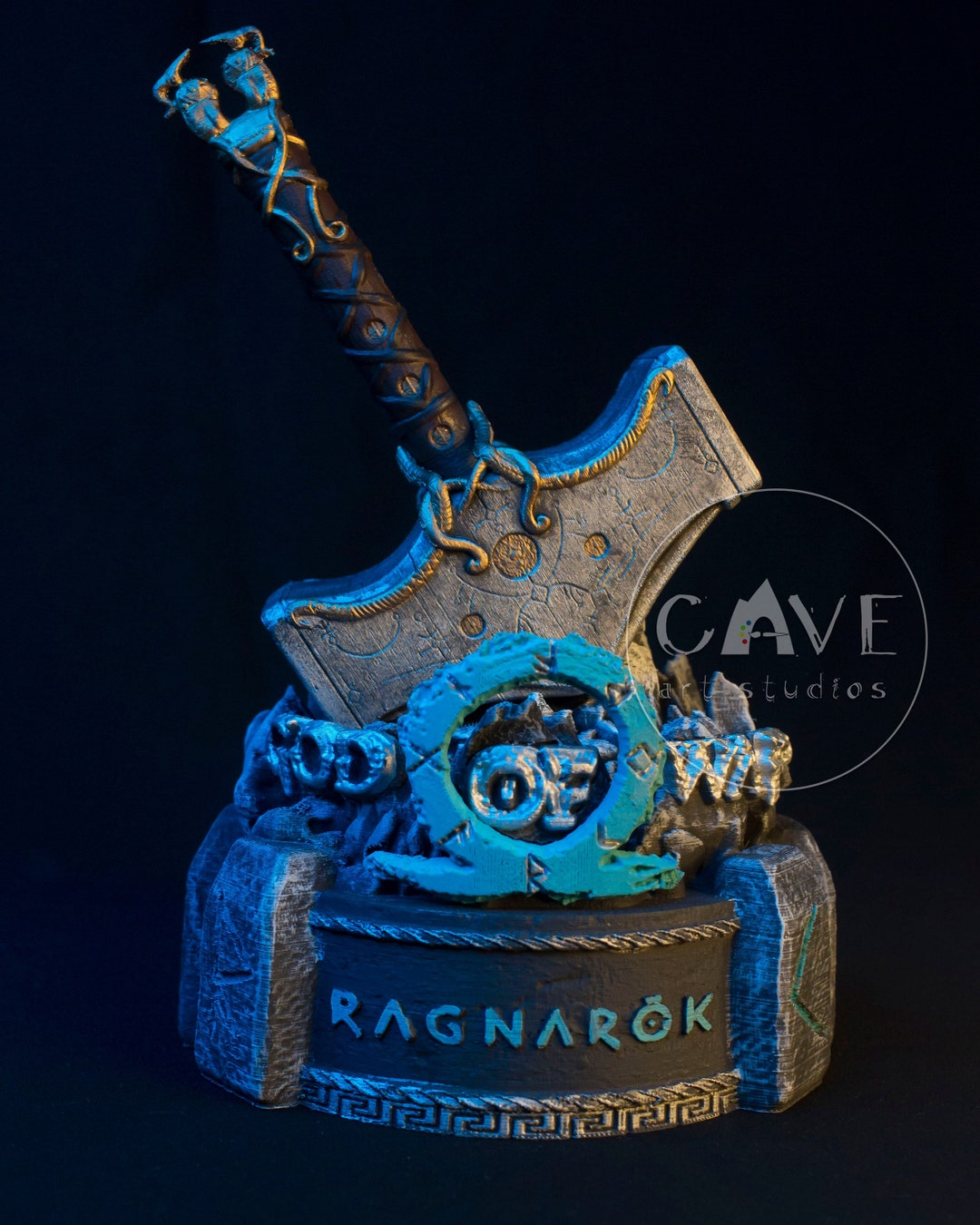 God of War Ragnarök Thor Hammer Desktop Decor, Ragnarok Mjolnir Desktop ...