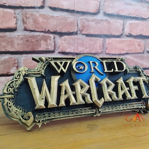 World of Warcraft Logo Desktop/wall Decor, World of Warcraft Gift ...