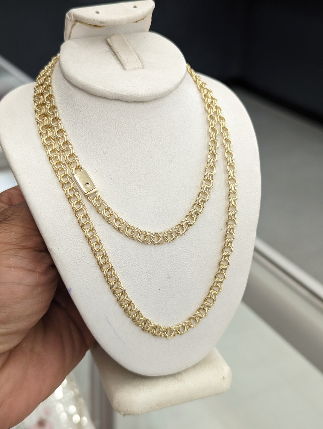 Chino link chain gold plated store