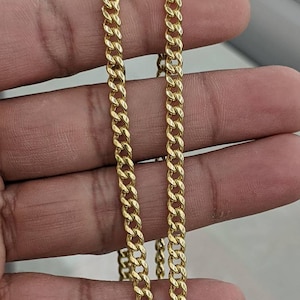 10kt Real Gold Miami Cuban Style Chain 4.5mm Thick - Etsy