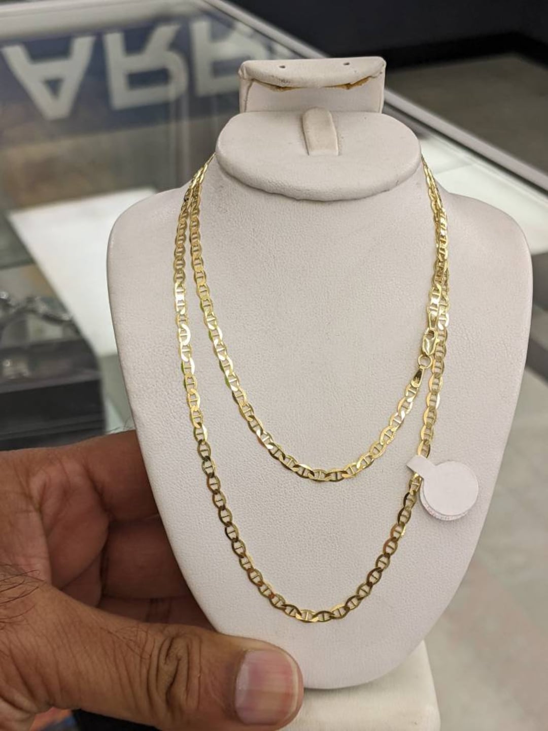 14kt Real Solid Gold Mariner Style Chain 3mm - Etsy