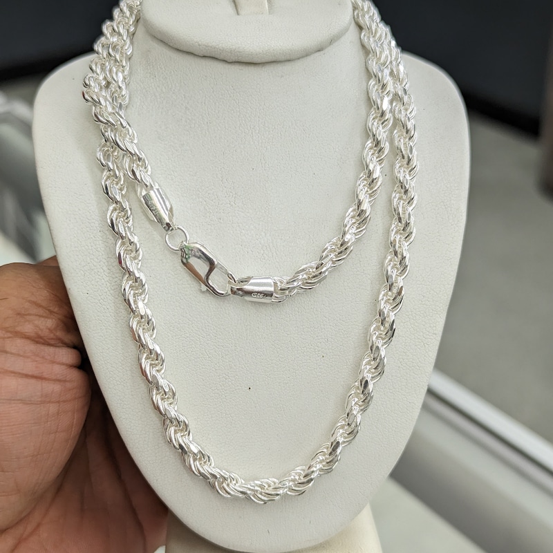 Silver Rope Chain - Etsy