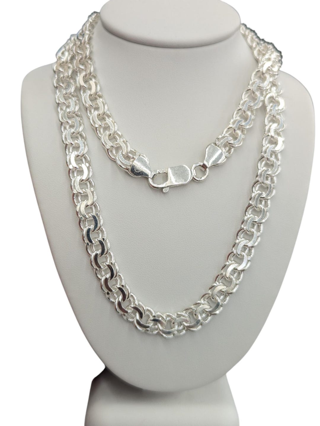 925 Sterling Silver Chino Link Chain 8mm - Etsy