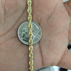 10kt Real Gold Rope Chain 4mm - Etsy