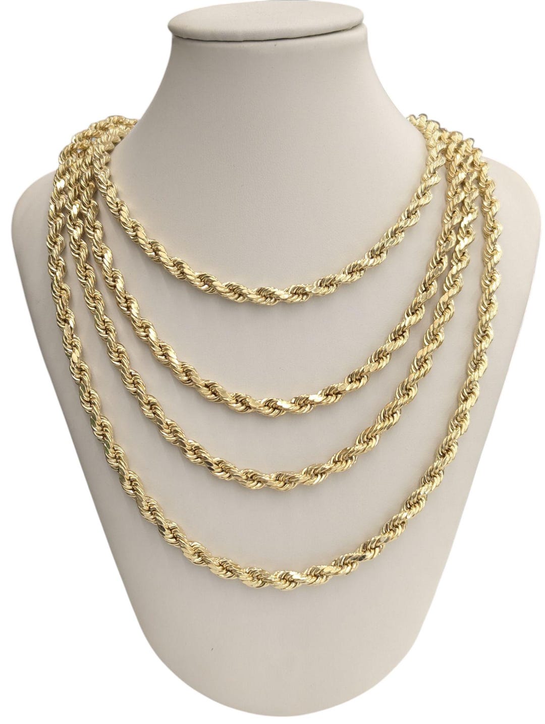 10kt Real Gold Rope Chain 6mm Thick - Etsy