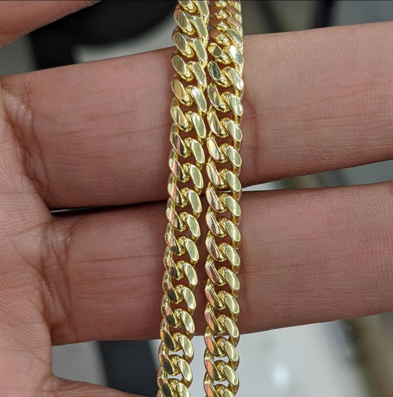14kt Real Solid Gold Miami Cuban Style Chain 5mm Thick - Etsy
