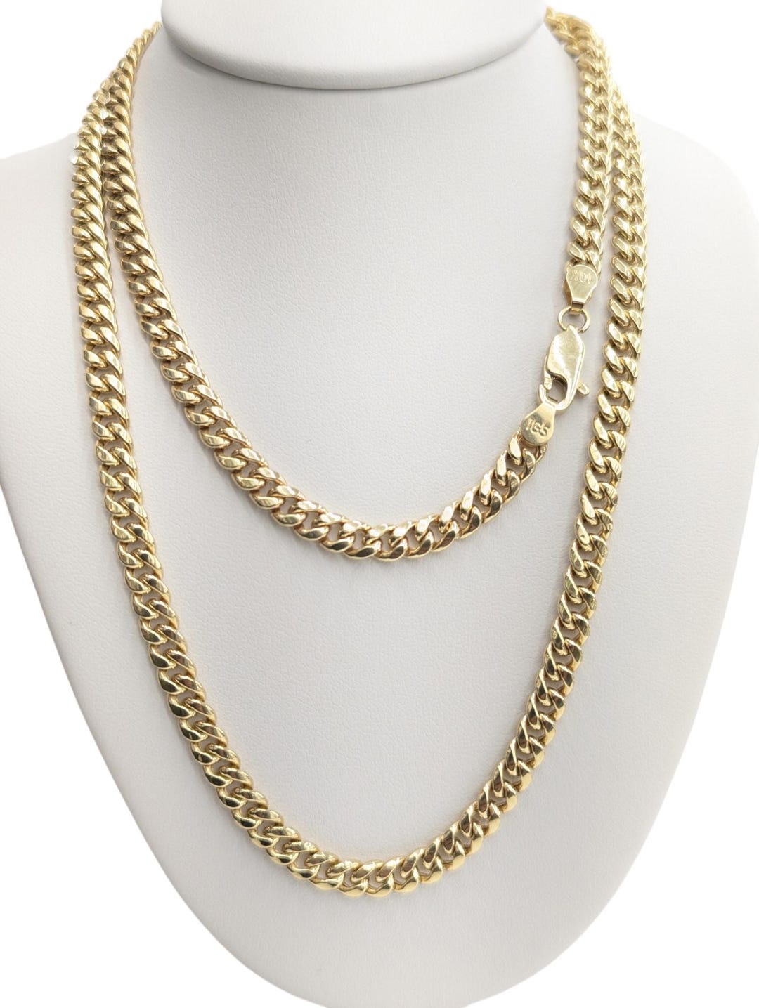 10kt Real Gold Miami Cuban Style Chain 4.5mm for Men and Women - Etsy