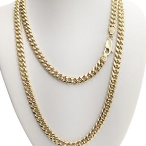 10kt Real Gold Miami Cuban Style Chain 4.5mm for Men and Women - Etsy
