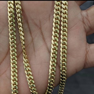 14kt Real Solid Gold Miami Cuban Style Chain 5mm Thick - Etsy