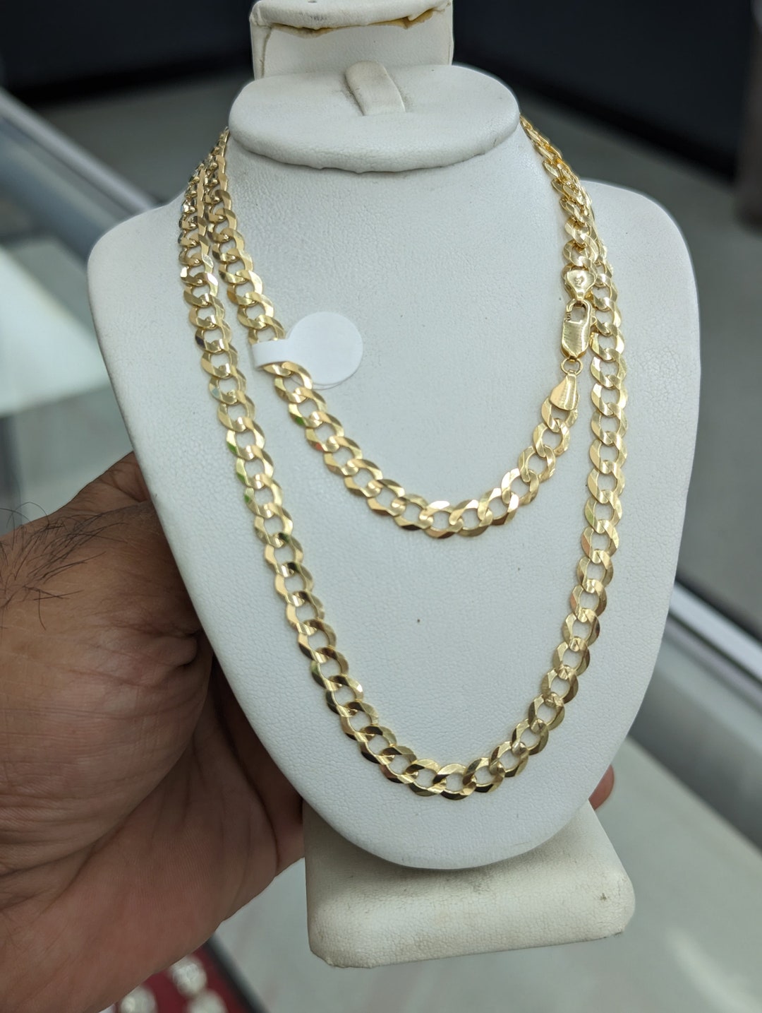 14kt Real Solid Gold Cuban Curb Chain 5.8 Mm - Etsy
