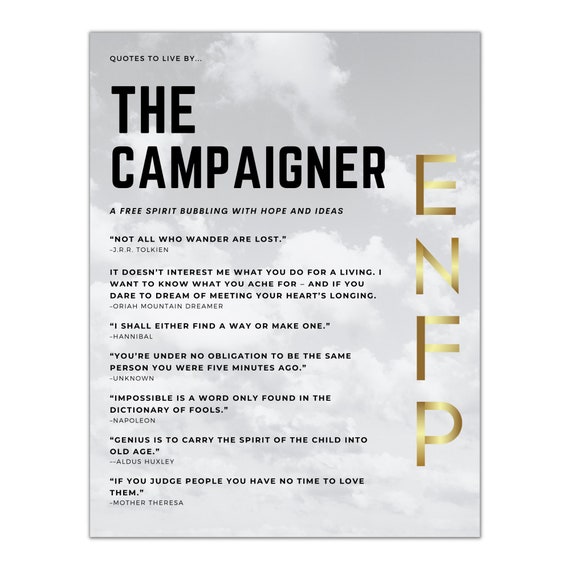 ENFP Wall Art ENFP Printable Wall Art Myers Briggs Poster - Etsy