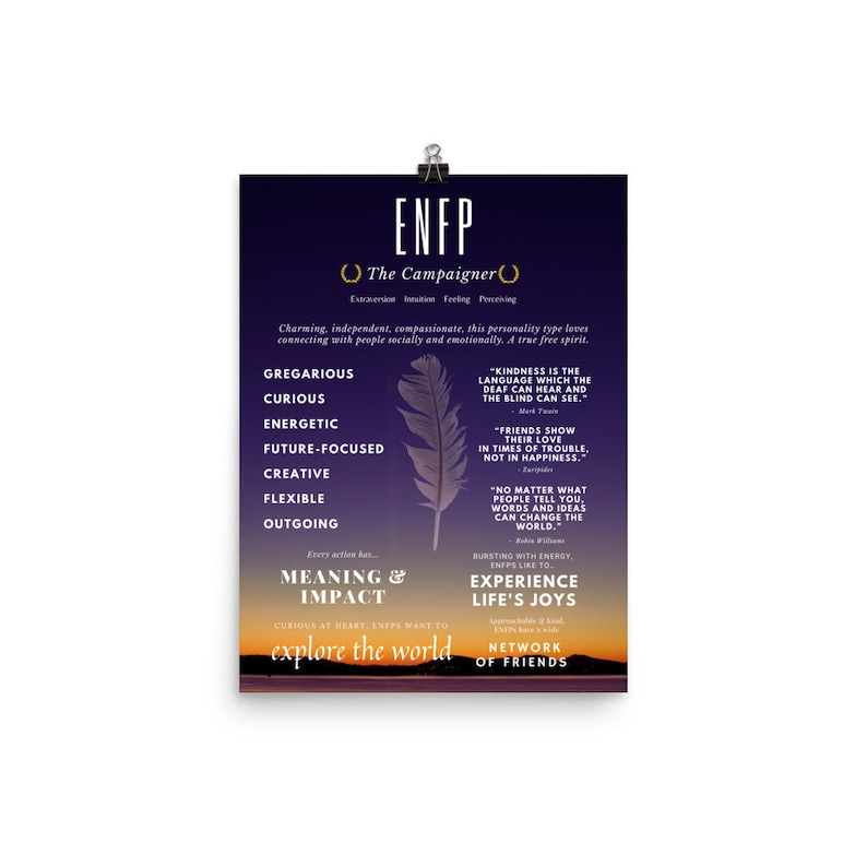 ENFP Art MBTI Poster Myers Briggs Artwork - Etsy
