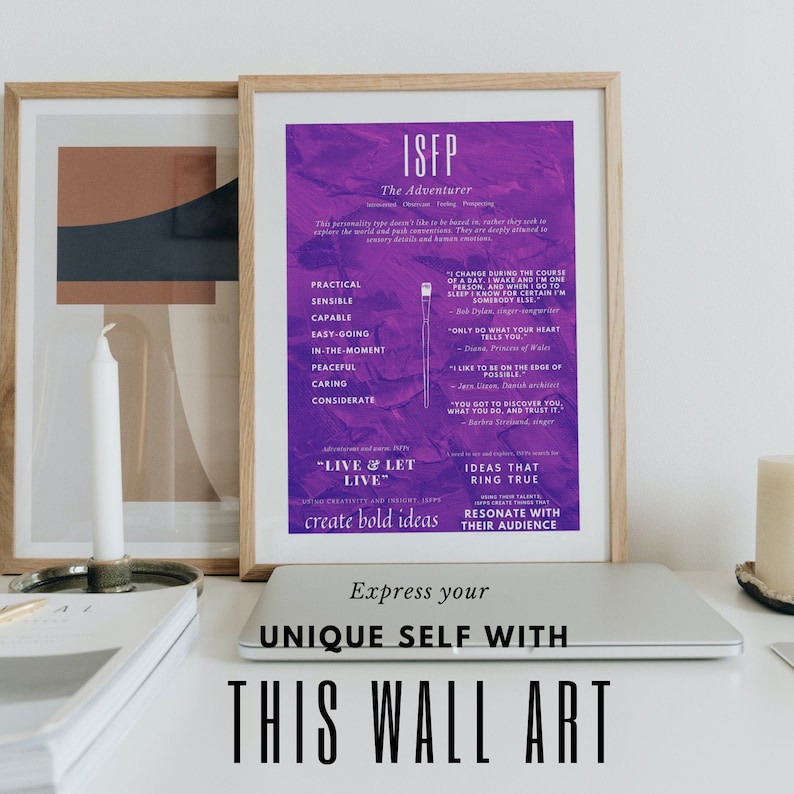 ISFP Myers-briggs Wall Art MBTI Digital Printable Poster - Etsy