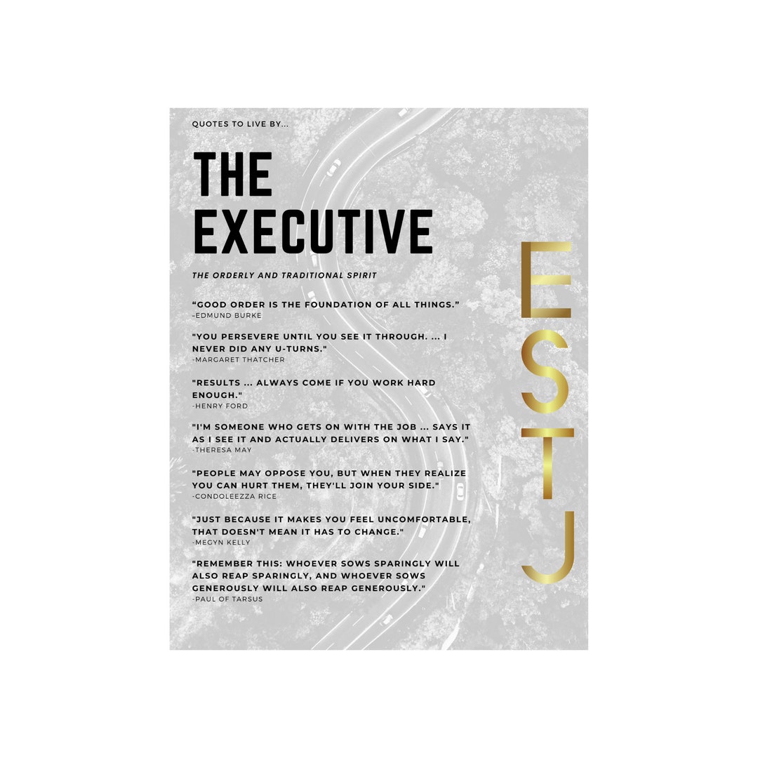 ESTJ Printable Wall Art, Myers Briggs Poster, MBTI Digital Download ...