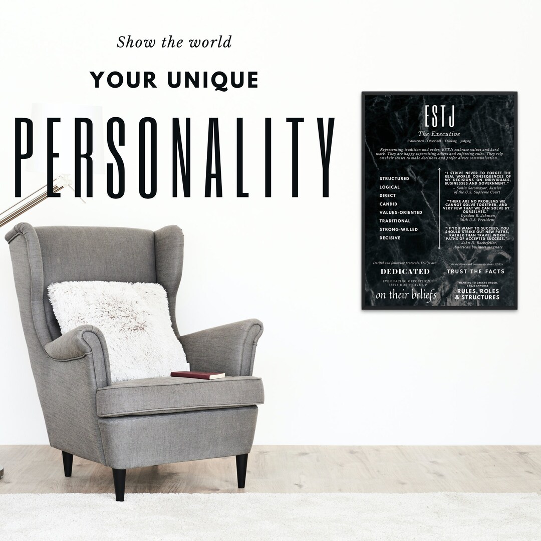 ESTJ Myers-briggs Wall Art MBTI Digital Printable Poster - Etsy