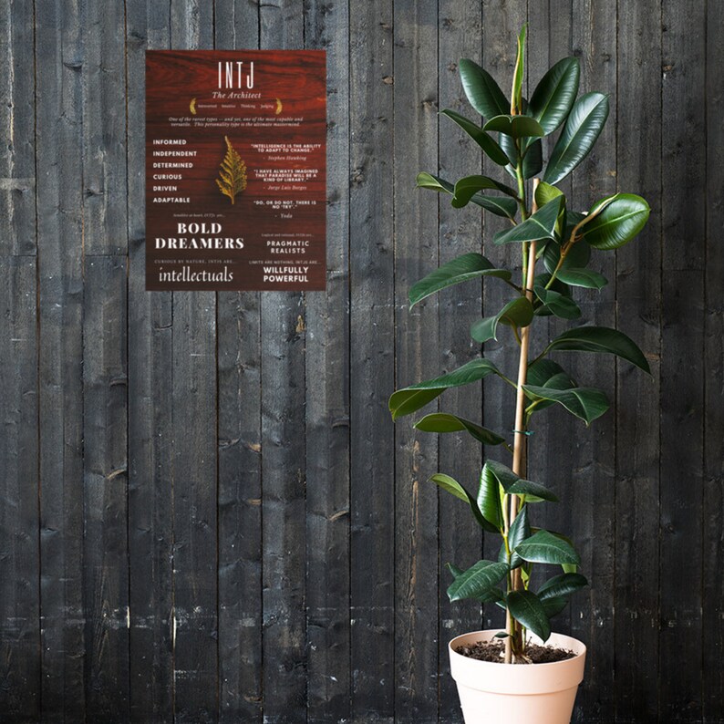 INTJ Myers-briggs Art Poster MBTI Motivational (physical Poster) - Etsy