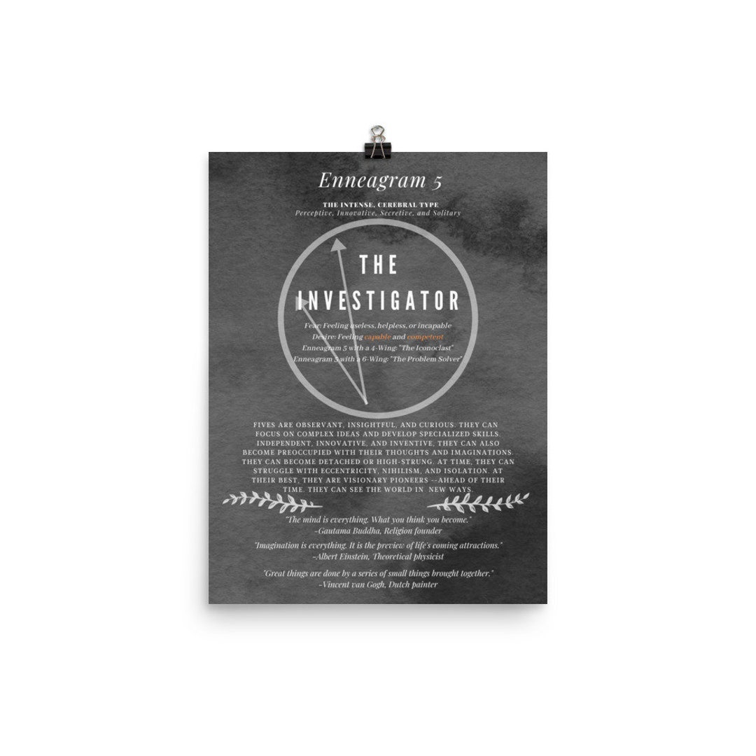 Enneagram 5 Personality Matte Poster 12x16 - Etsy