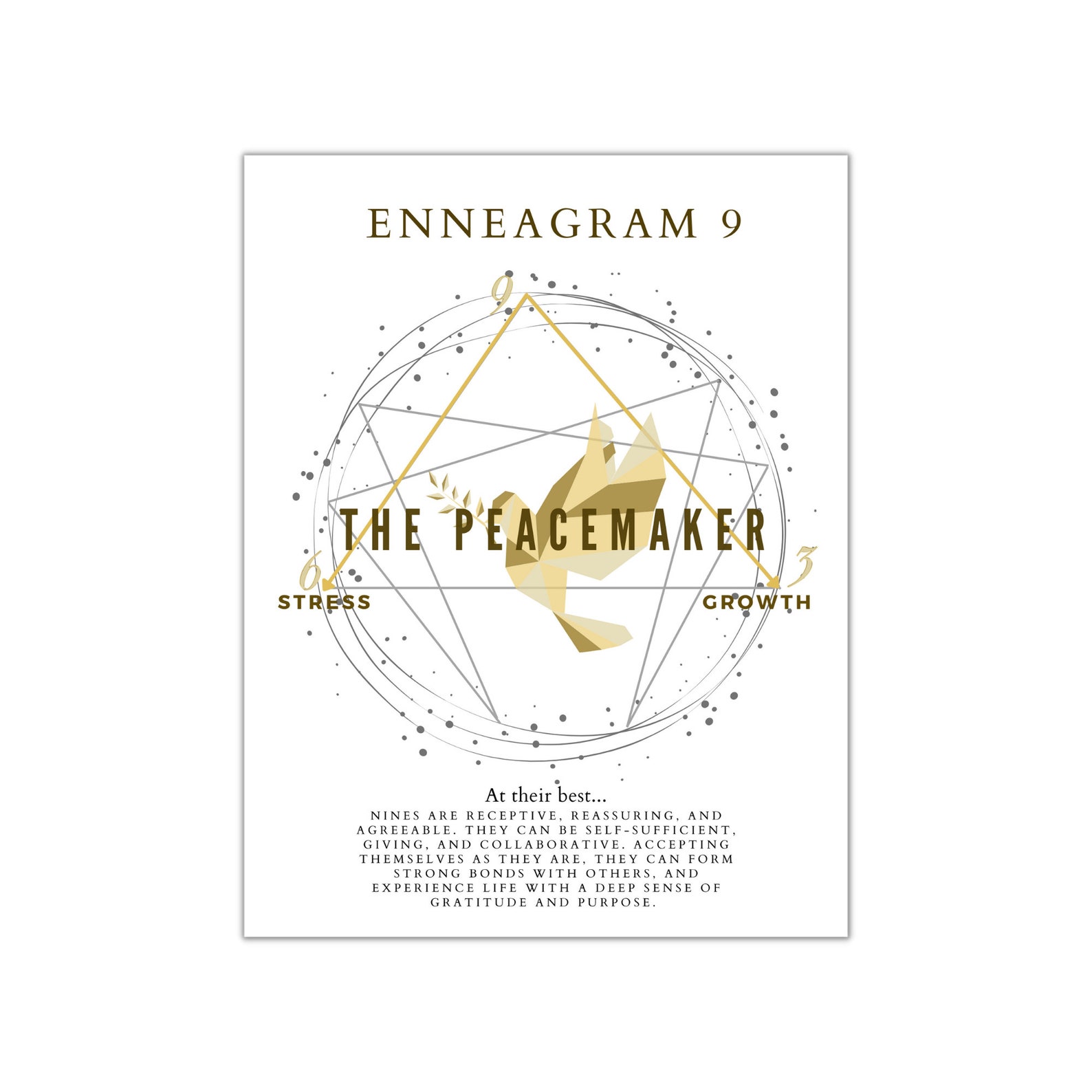 Enneagram Type 9 Art Poster Digital Download - Etsy